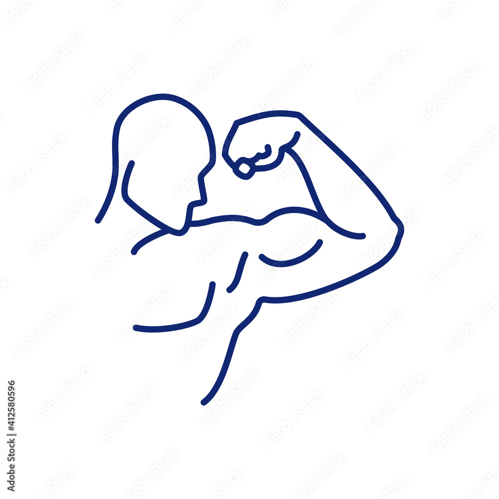 Stock-Vektorgrafik „Building triceps and biceps RGB color icon. Growing ...