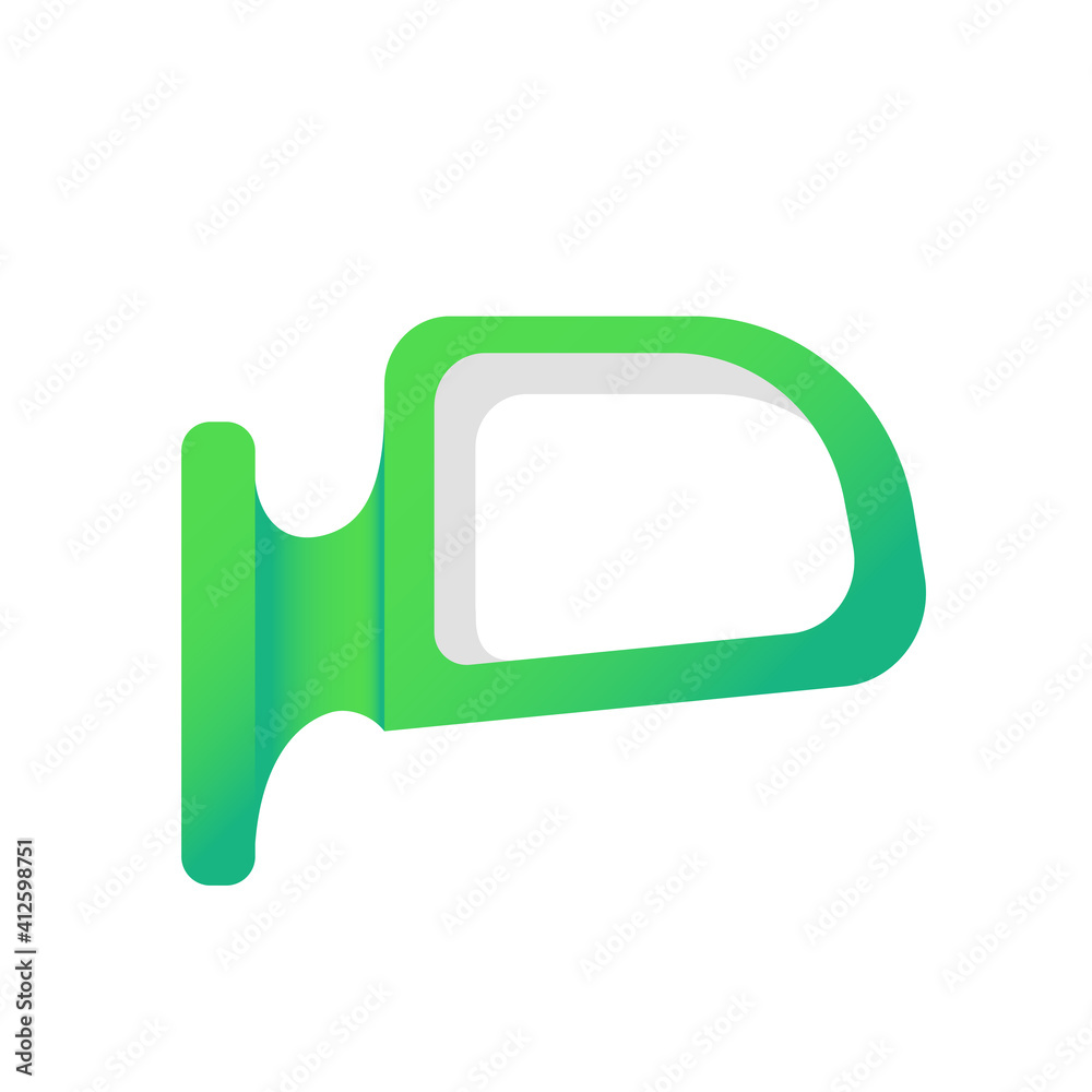 Rear view mirror vector flat color icon. Safe driving, traffic safety ...