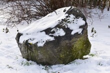 Snow Covered Boulder Rock Free Stock Photo - Public Domain Pictures