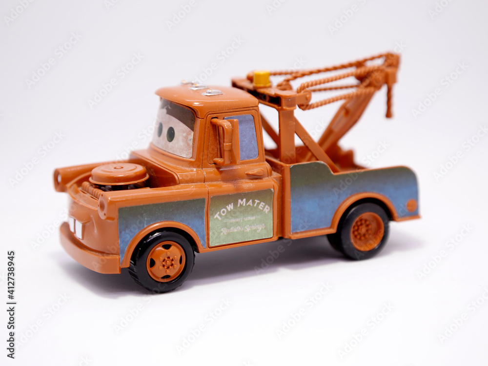 Foto de Stock Crane Mate friend of Rayo Mcqueen. Tow Mate Mater. Toy ...