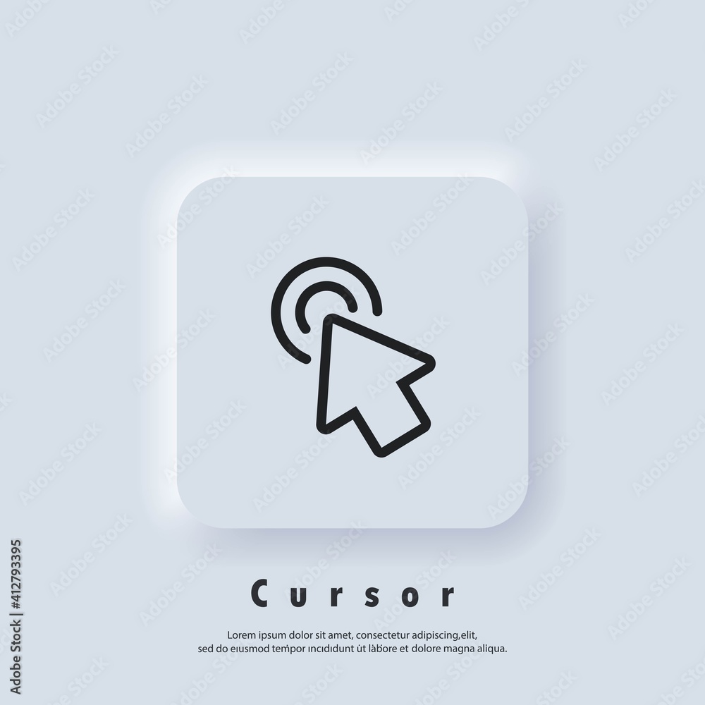 Vector de Stock Pointer icon logo. Cursor sign. Click icon. Computer mouse, cursors, pointing ...