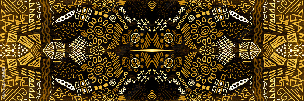 African Divider. Metal Ethnic Patterns. African Stock Illustration ...