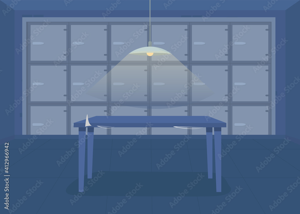 Stock-Vektorgrafik „Morgue flat color vector illustration. Place for ...