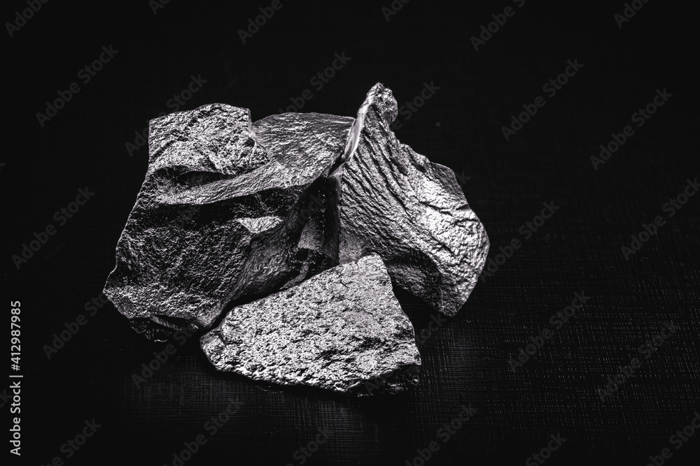 pure silicon stones isolated on black background Stock Photo | Adobe Stock