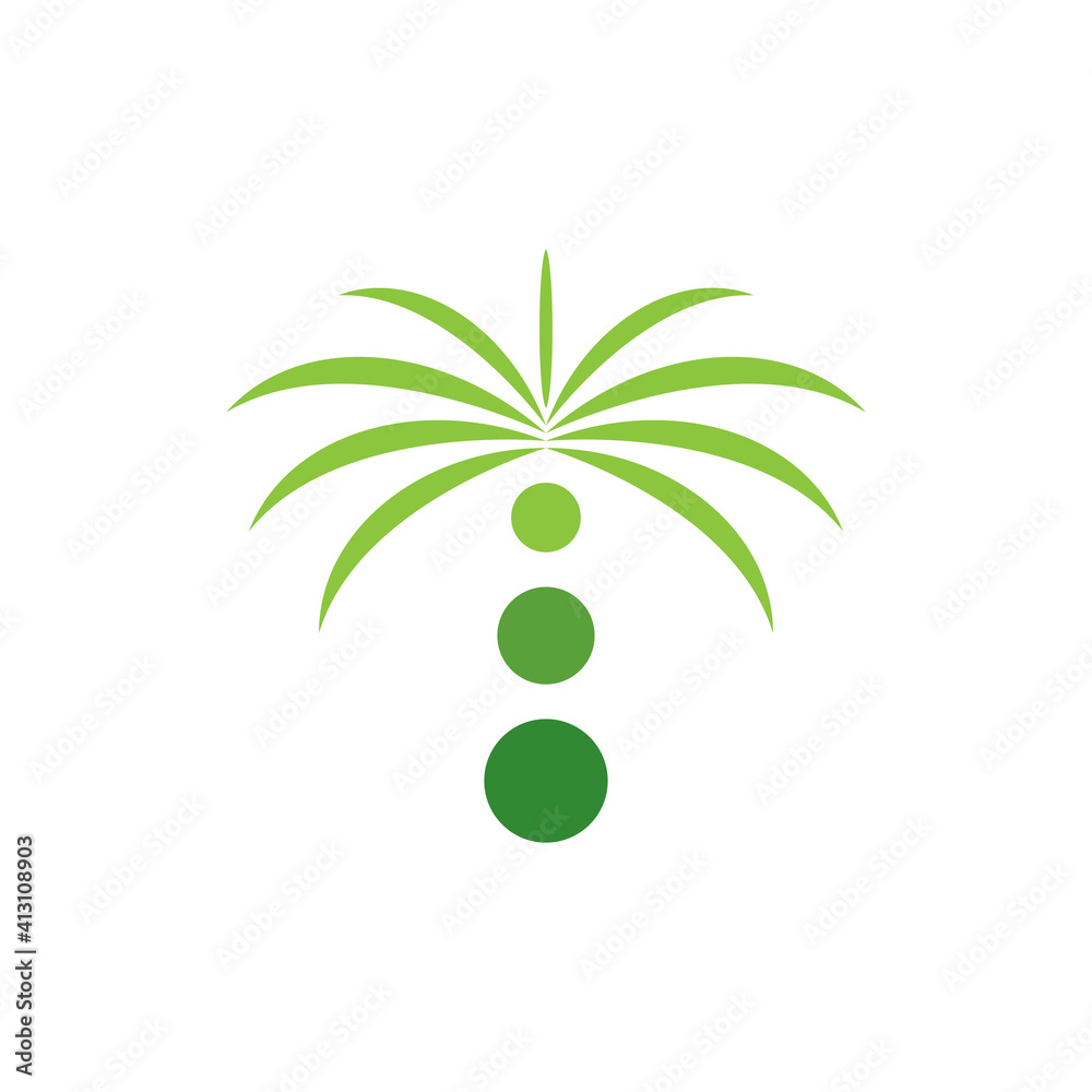 Dates Tree logo design vector Stock Vector | Adobe Stock
