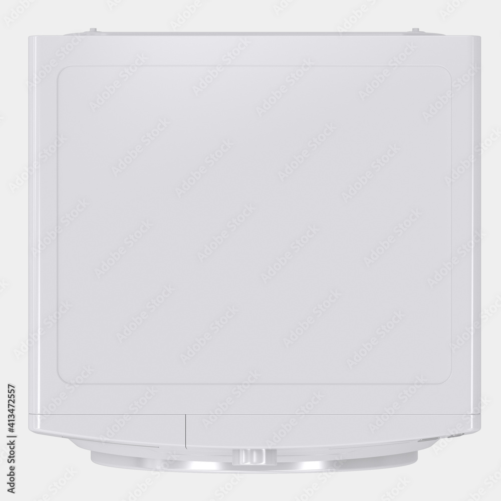Washing machine top view isolated on background. 3d rendering ...