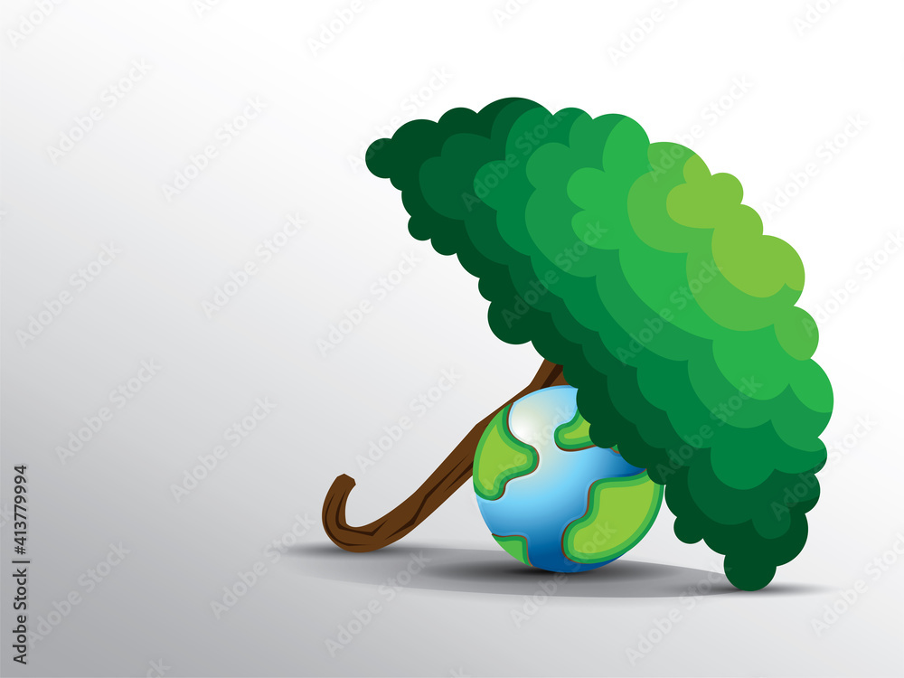 Tree saves the earth and life from global warming and climate change ...