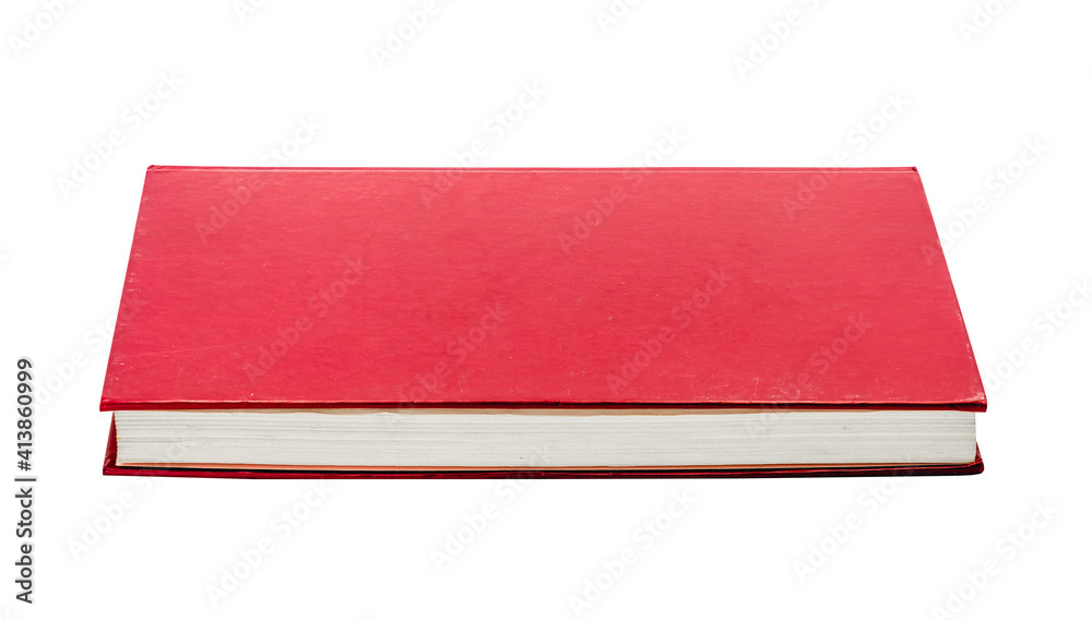 side of red book isolated on white background, high resolution image ...