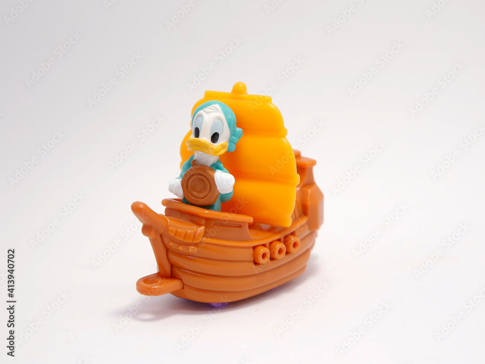 Donald duck steering a sailboat. Donald duck. Cartoon characters from ...