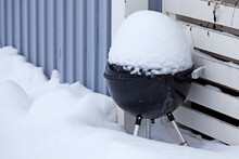 Snow Covered BBQ Grille Free Stock Photo - Public Domain Pictures