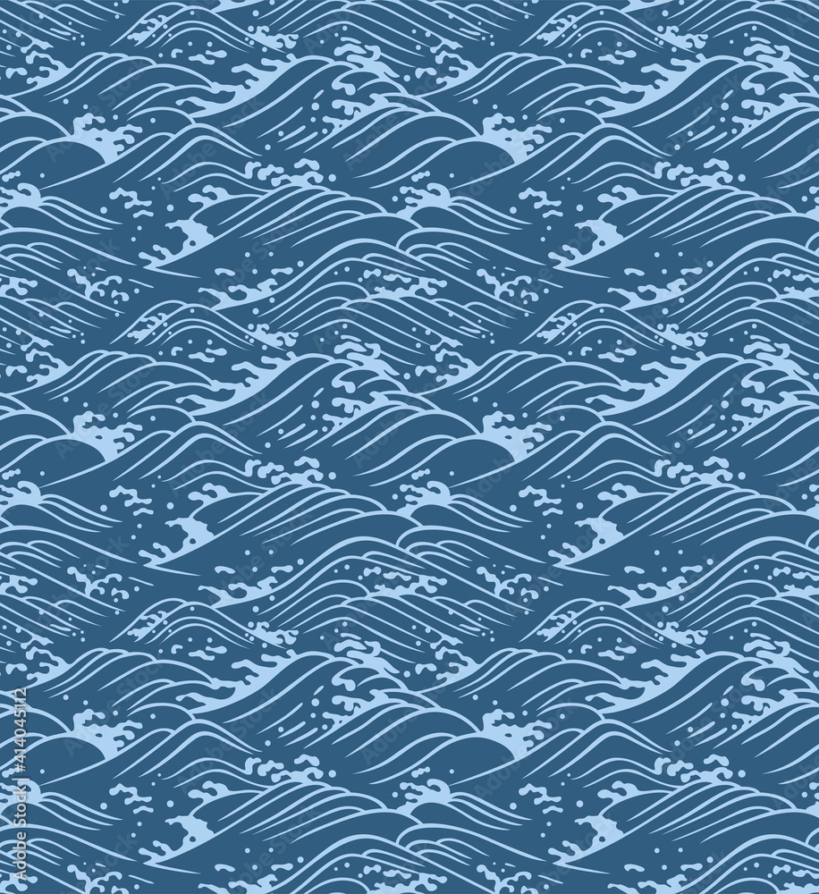 seamless ocean wave pattern