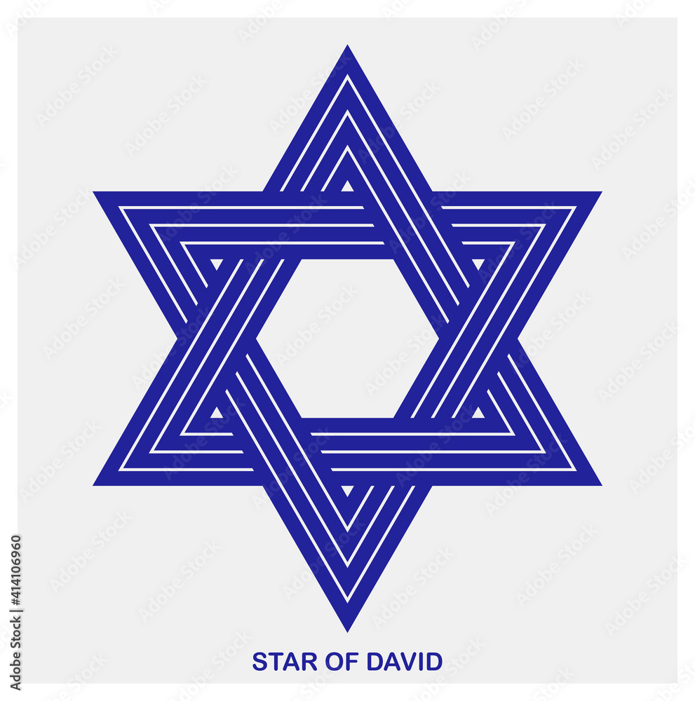 Star of David ancient Jewish symbol made in modern linear style vector ...