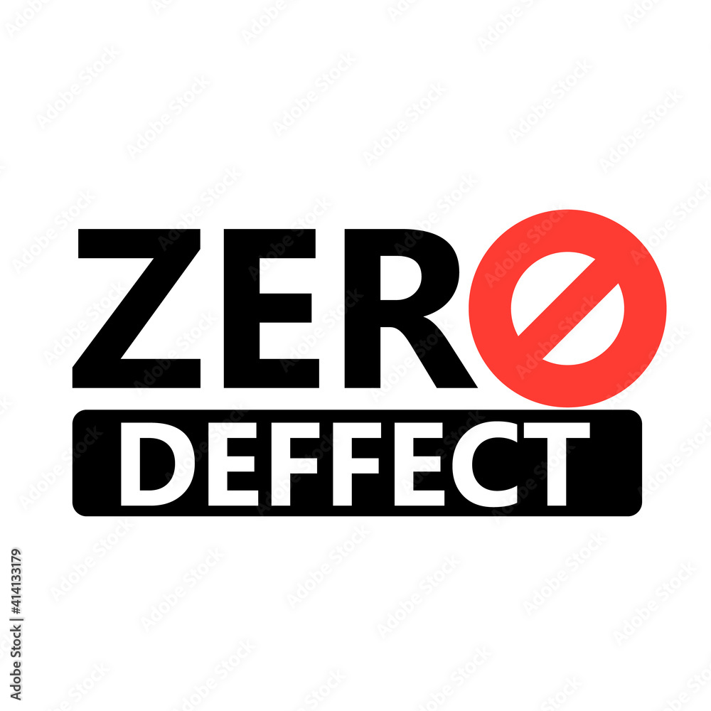 Zero defect poster icon. Clipart image isolated on white background Stock Vector | Adobe Stock