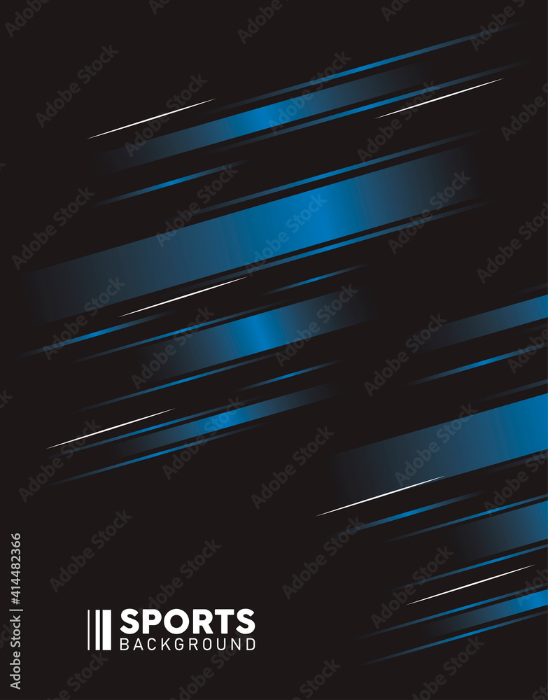 black and blue sport background with lettering white Stock Vector ...