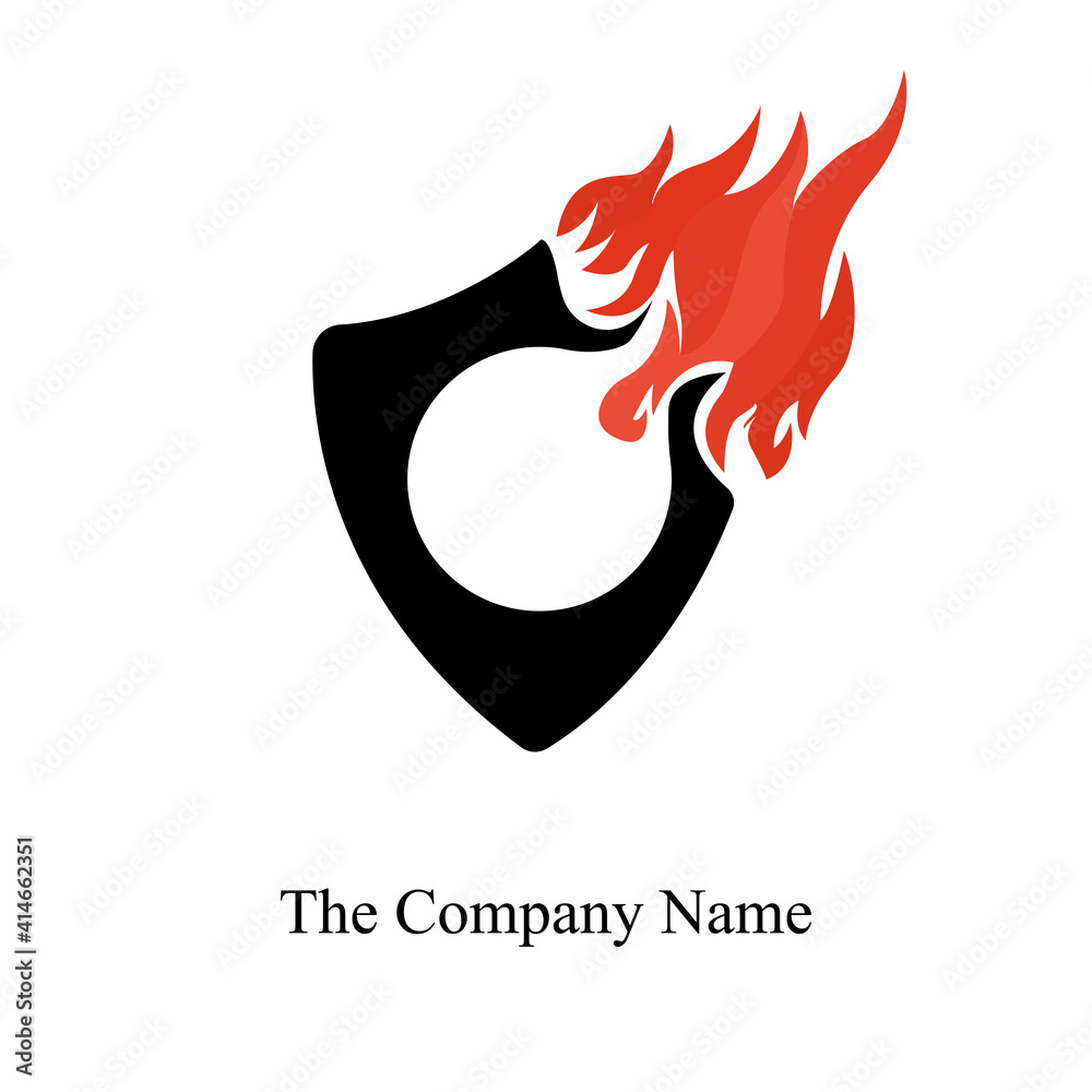fire safety emblem, vector illustration Stock Vector | Adobe Stock
