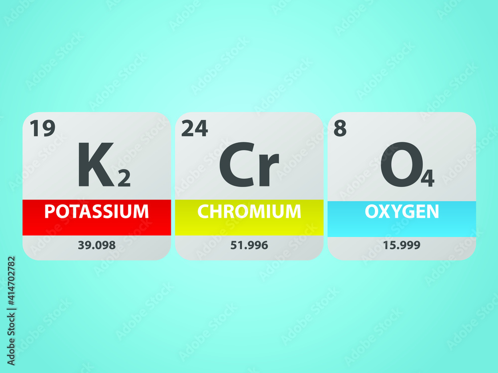 Potassium chromate k2cro4 molecule. Simple molecular formula consisting ...