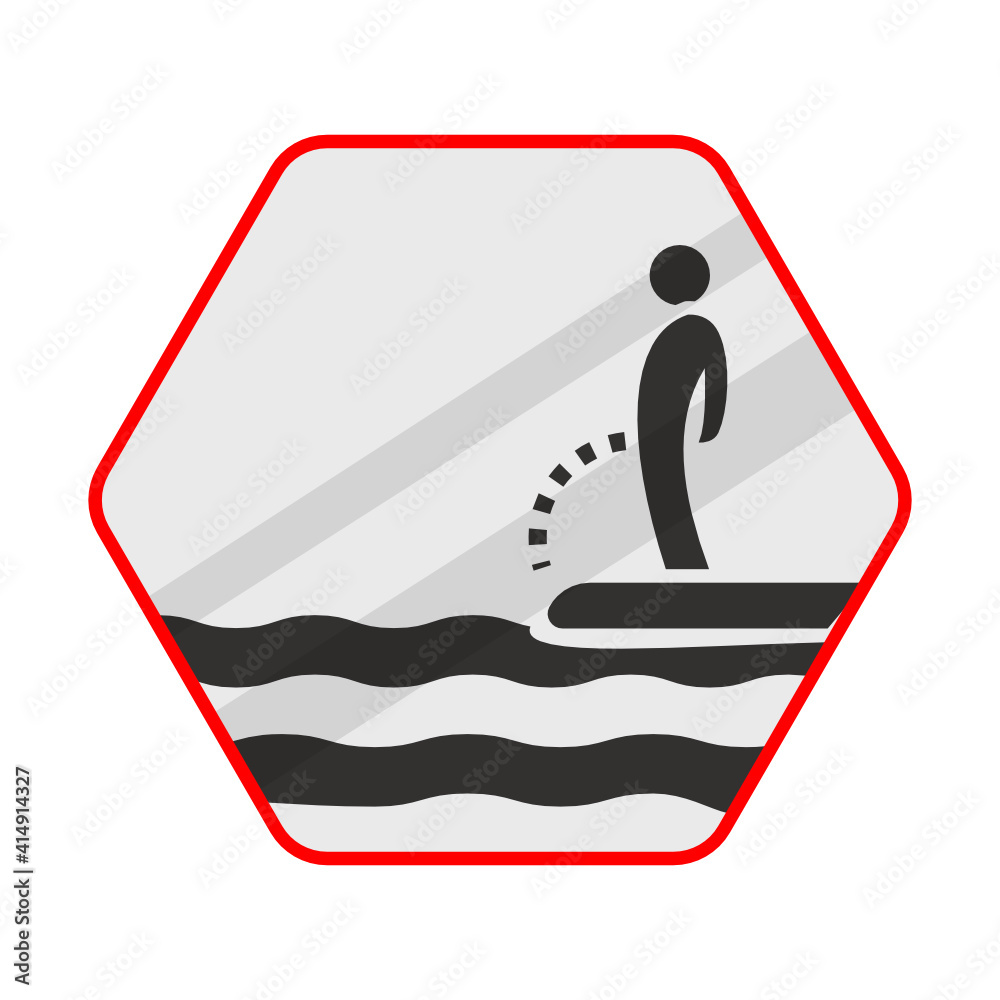 Do not pee in pool area conept vector Red color Icon design, Pool and ...