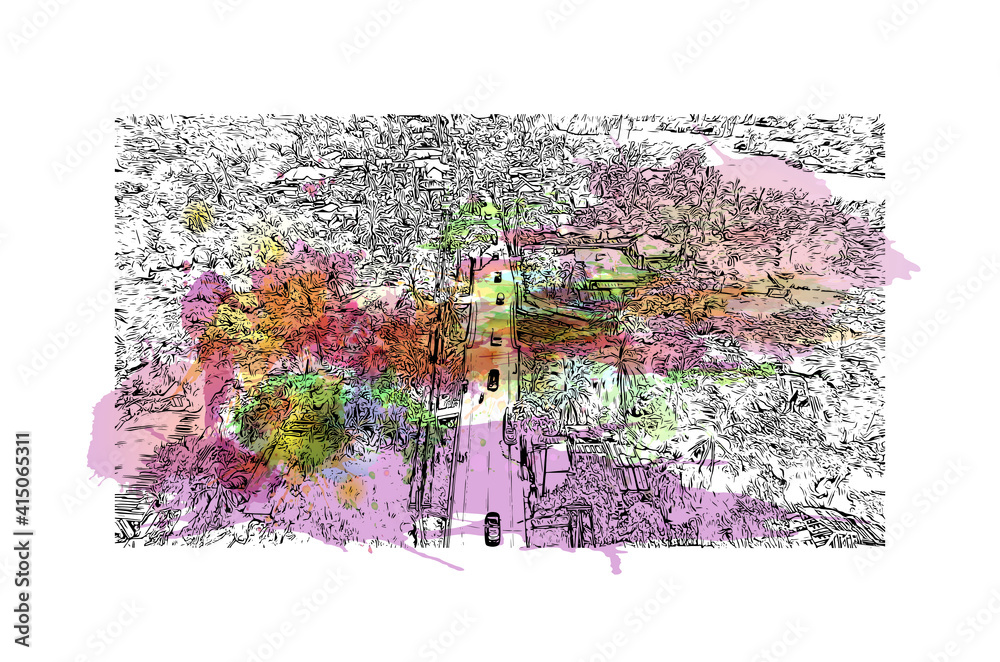 Building view with landmark of Iloilo is on Panay Island in the ...