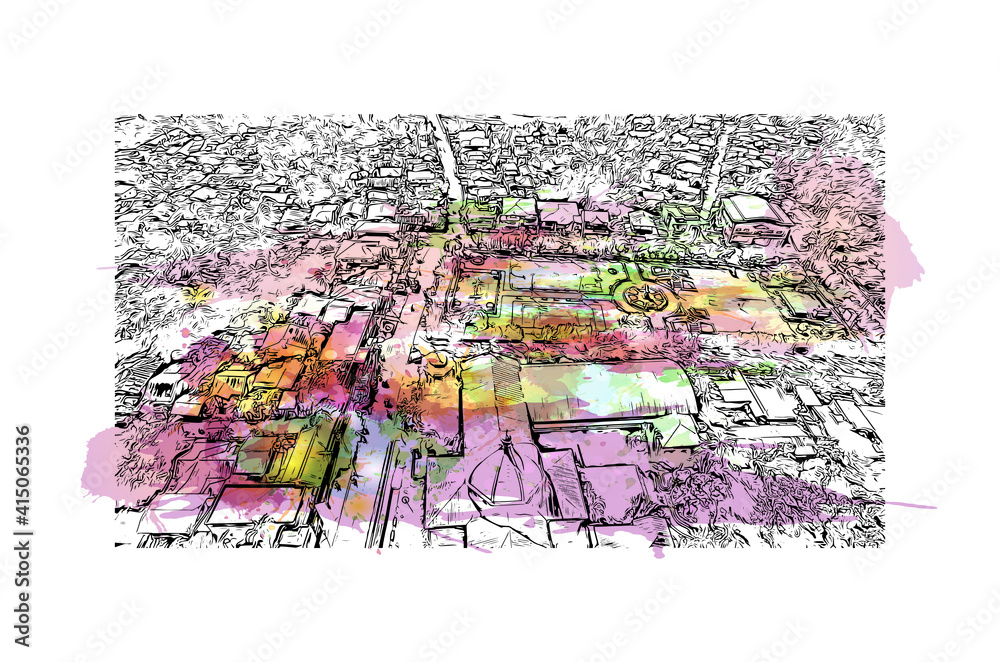 Building view with landmark of Iloilo is on Panay Island in the ...