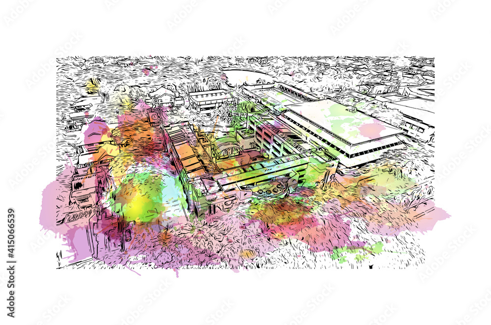 Vector de Stock Building view with landmark of Iloilo is on Panay ...