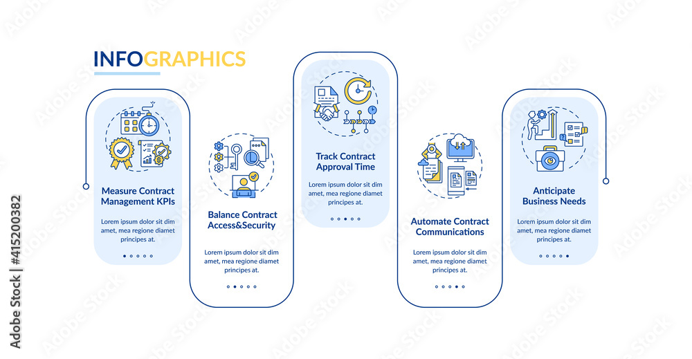Efficient contract management tips vector infographic template ...