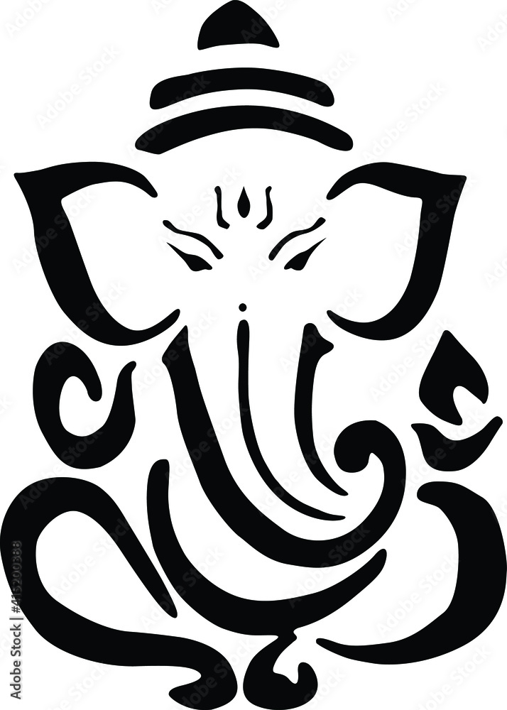 Vector de Stock Lord Ganesha Icon, Ganesh Vector Illustration | Adobe Stock