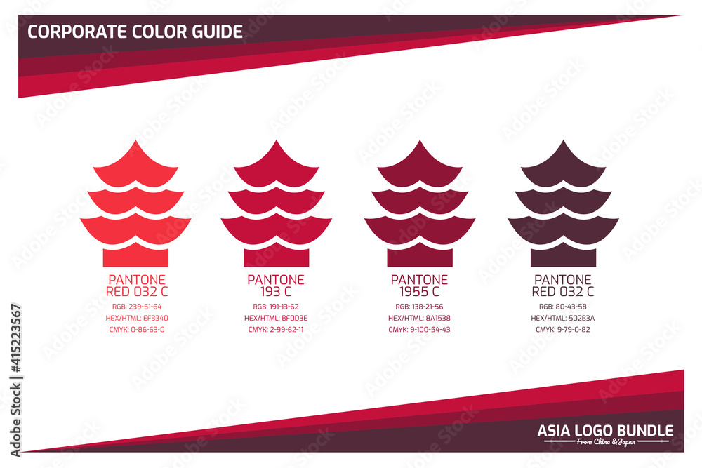 Corporate color chart palette in RGB, CMYK and Pantone with a logo ...