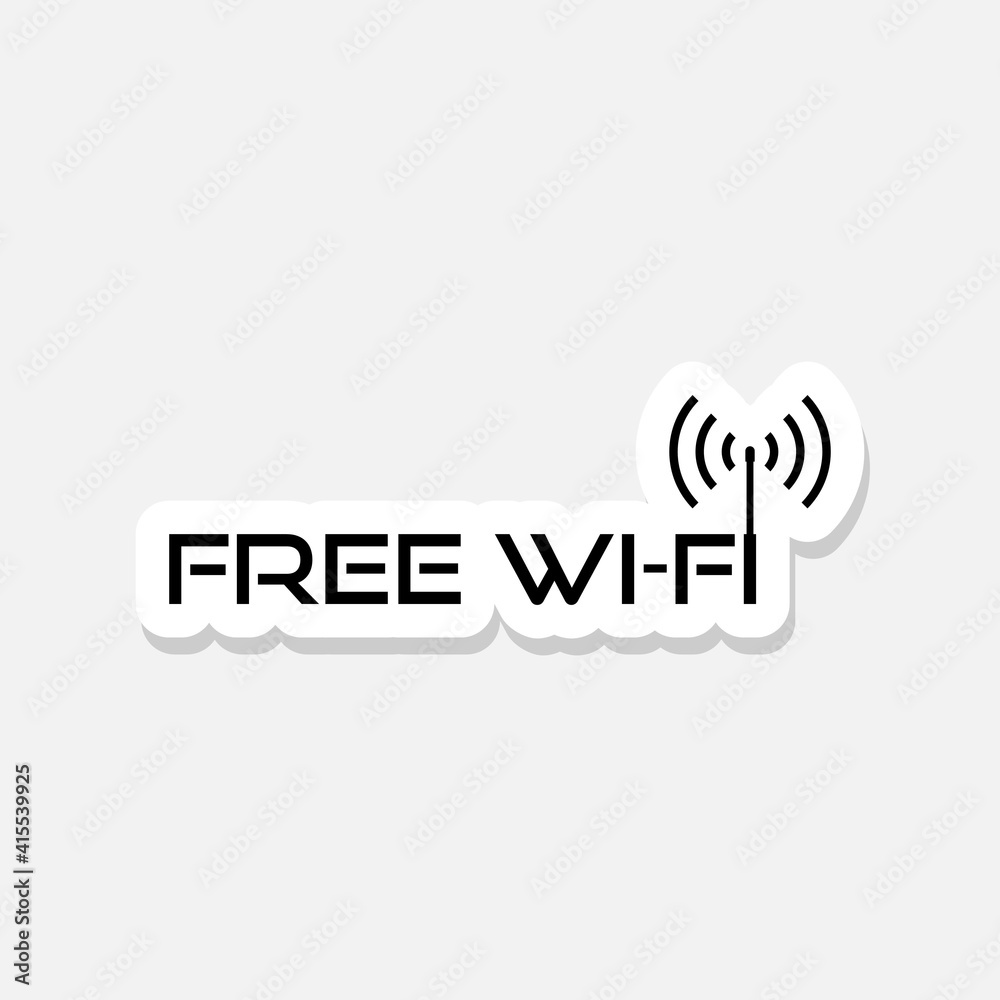 Free wifi zone sticker icon Stock Illustration | Adobe Stock