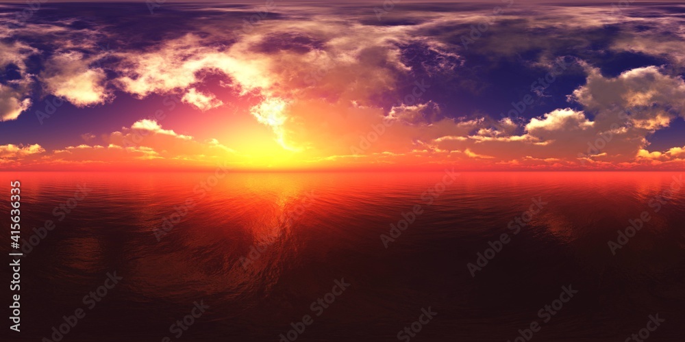 sea panorama, HDRI, environment map , Round panorama, spherical ...