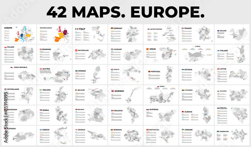42 Europe Map Infographic Templates for your Presentation. Slide ...