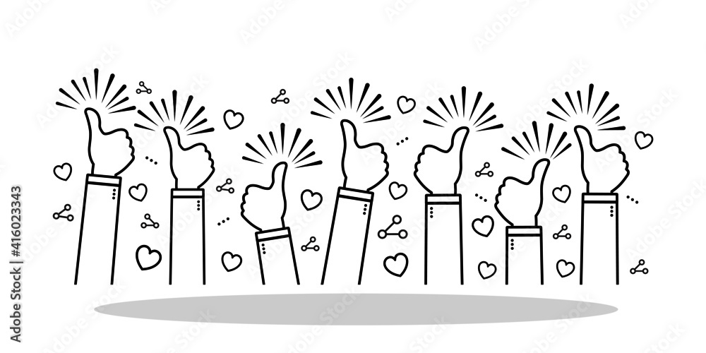 Viral content engagement icon in flat style. Viral marketing content ...