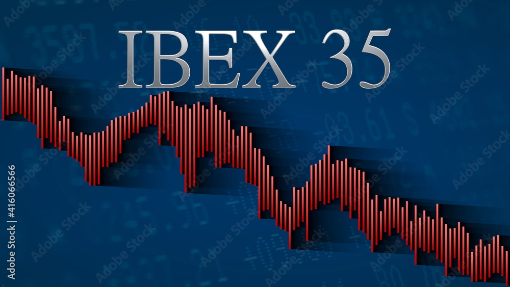 The Spanish stock market index IBEX 35 keeps falling. The red ...