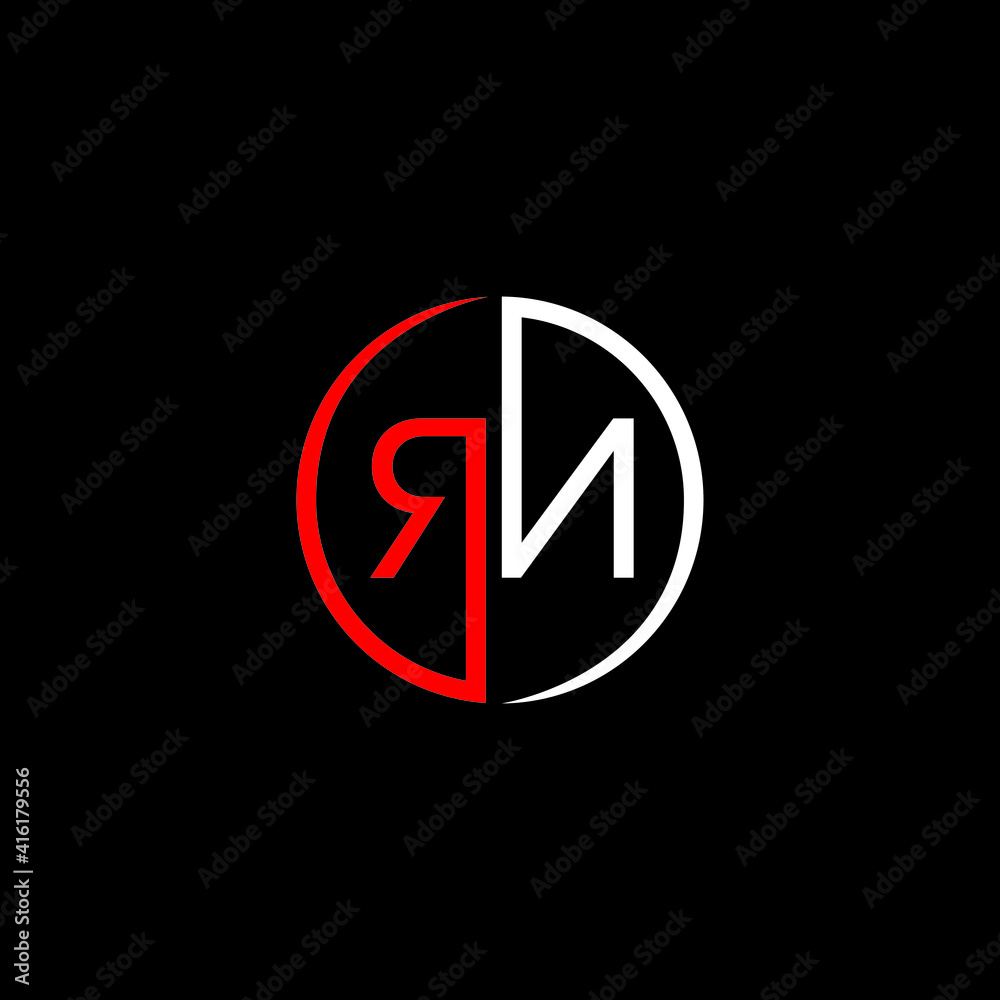 rn logo design vector icon symbol luxury modern Stock Vector | Adobe Stock