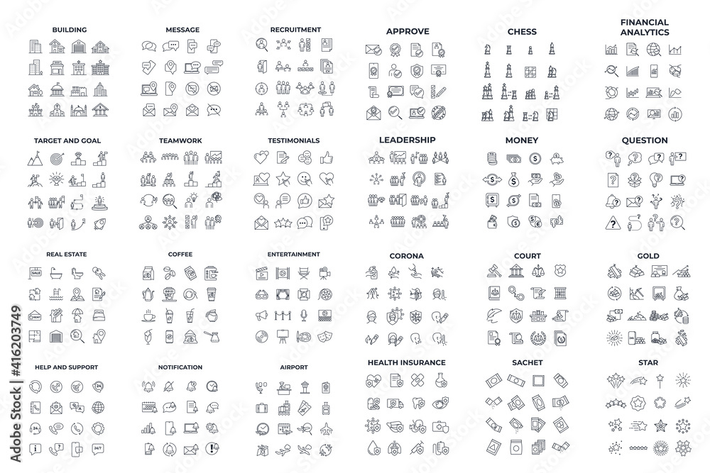 384 icon pack symbol template for graphic and web design collection ...