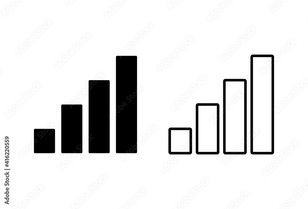 Growing graph Icon set. Chart icon. diagram icon Stock Vector | Adobe Stock