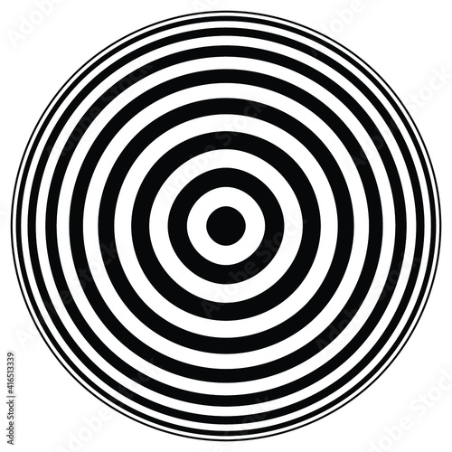 Op art, Optical Art, Abstract vector black and white background . ball ...