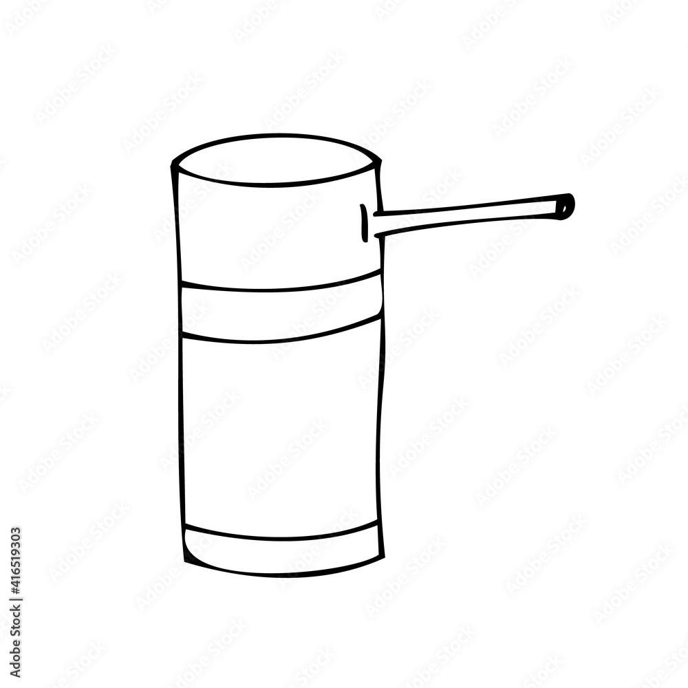 Throat spray or oral spray or aerosol can to treat sore throat. Doodle ...