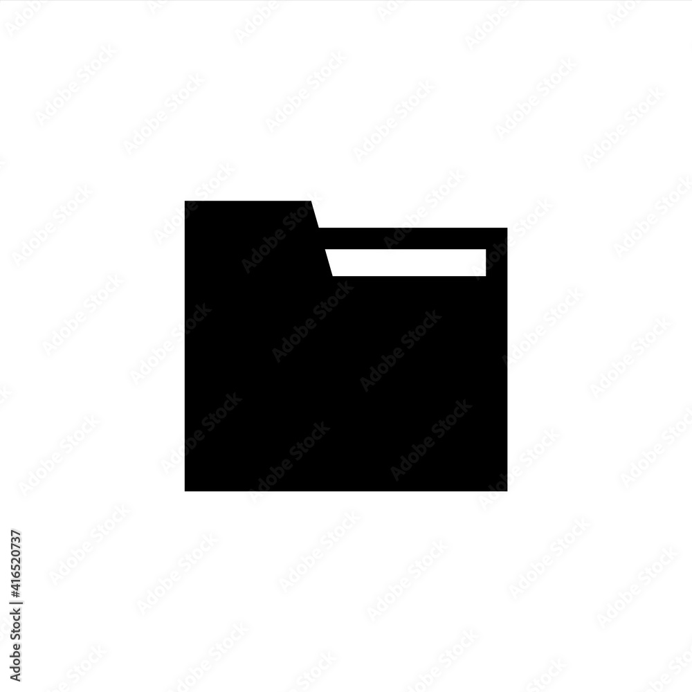 Folder icon with solid style and perfect pixel icon Stock Vector ...