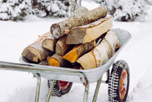 Winter Wheelbarrow Free Stock Photo - Public Domain Pictures