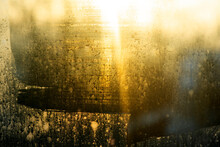 Sunset Through Textured Glass Free Stock Photo - Public Domain Pictures