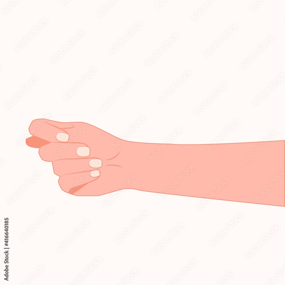 Obscene gesture isolated on backgropund. The Fig Sign Vector ...