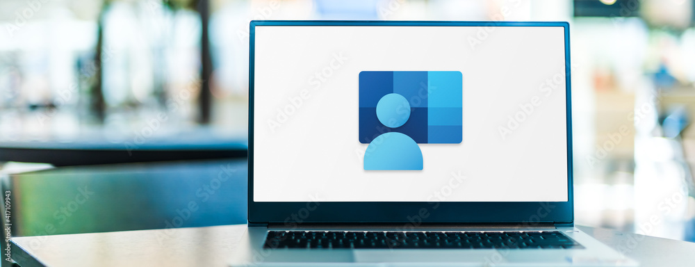 Laptop computer displaying logo of Microsoft Intune Stock Photo | Adobe ...