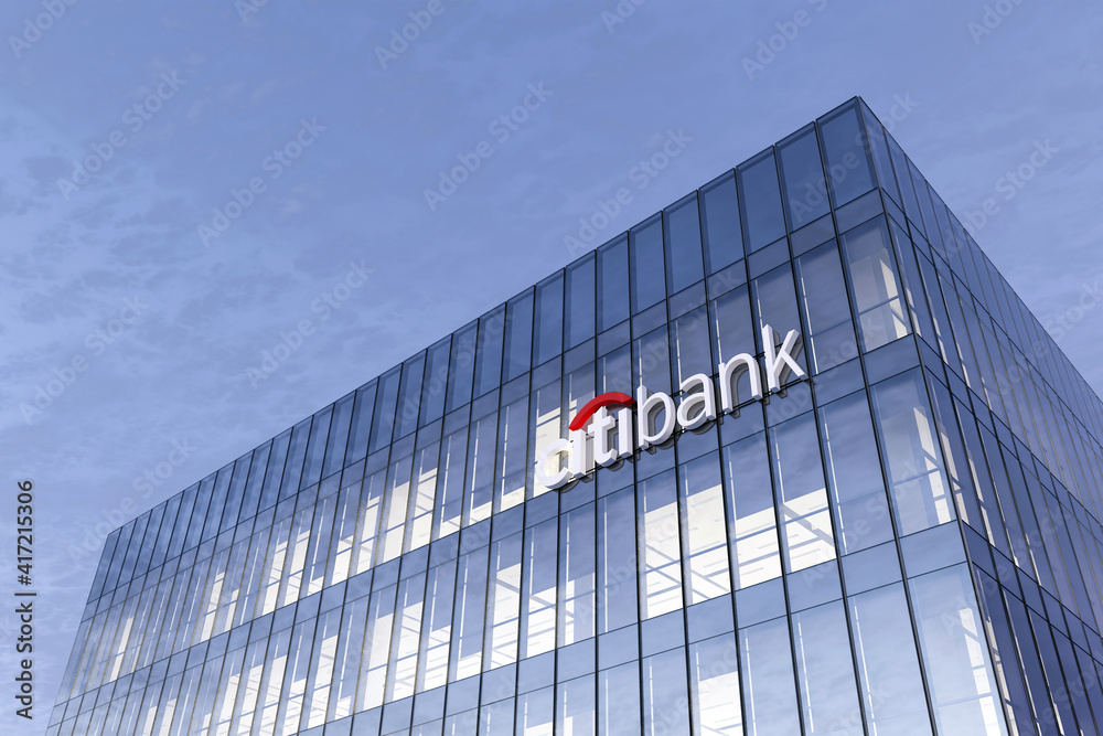 New York, USA. February 19, 2021. Editorial Use Only, 3D CGI. Citibank ... New York, USA. February 19, 2021. Editorial Use Only, 3D CGI. Citibank ...