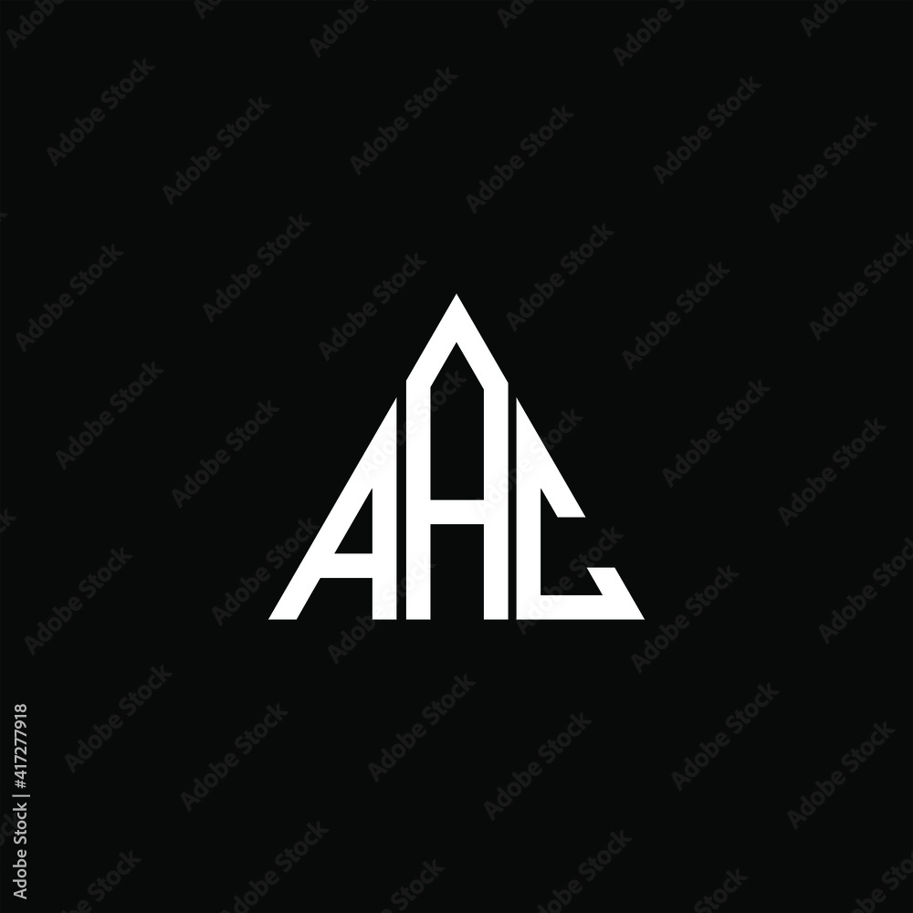 AAC letter logo vector design on black color background. aac icon Stock ...