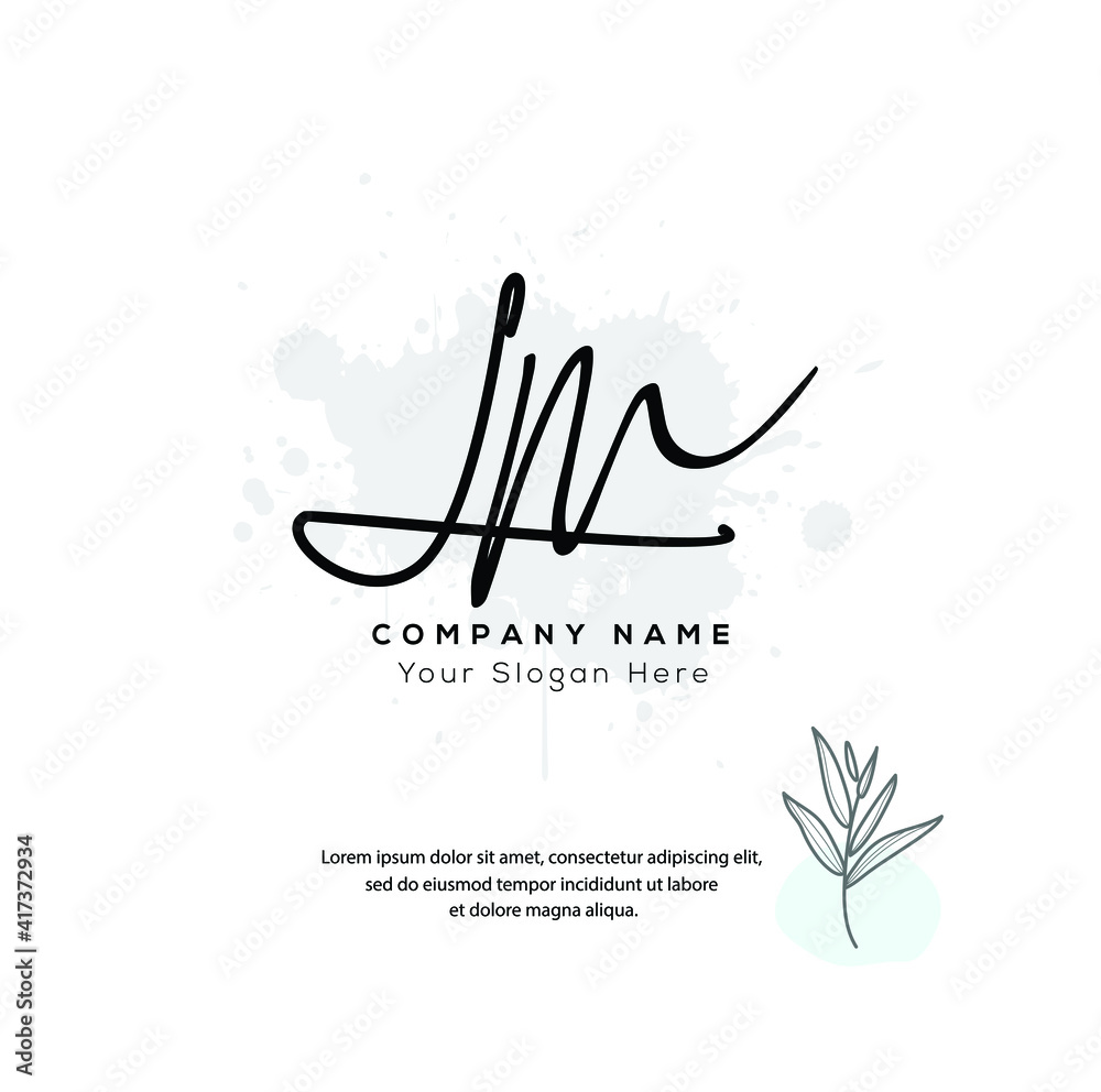 L M LM Initial letter handwriting and signature logo. Beauty vector ...