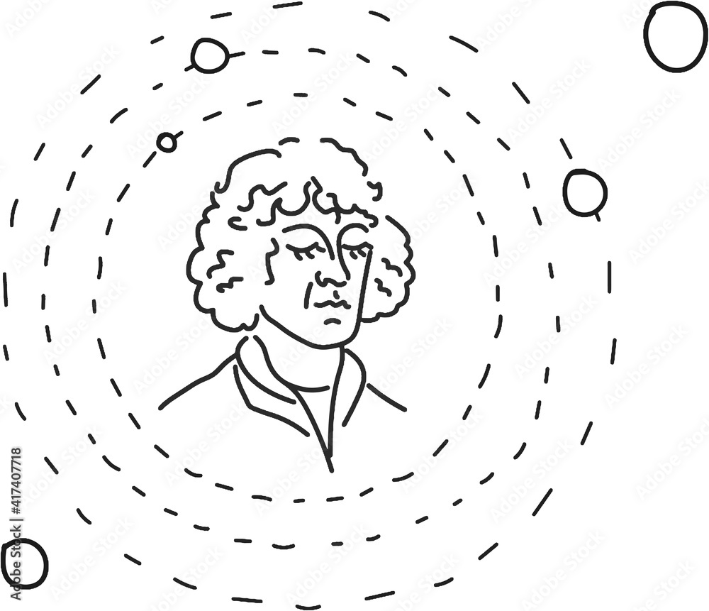Copernicus and the heliocentric model of the solar system. Model of ...