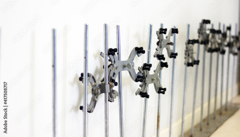 Burette stand and clamp for do the science experiment in chemistry ...