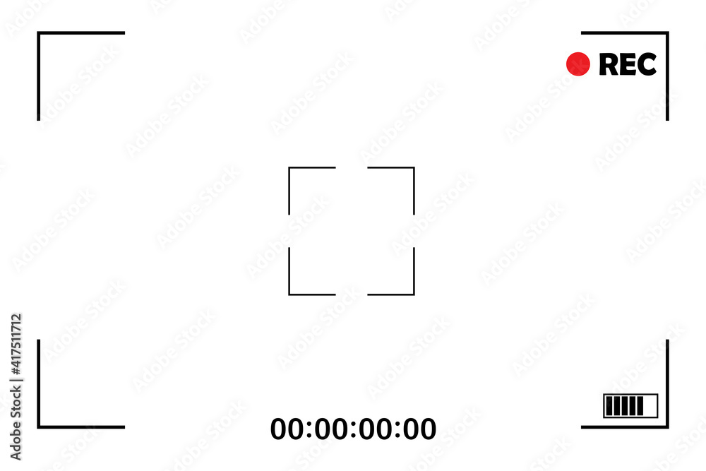 White screen camera. Overlay effect. Vector digital image. White ...