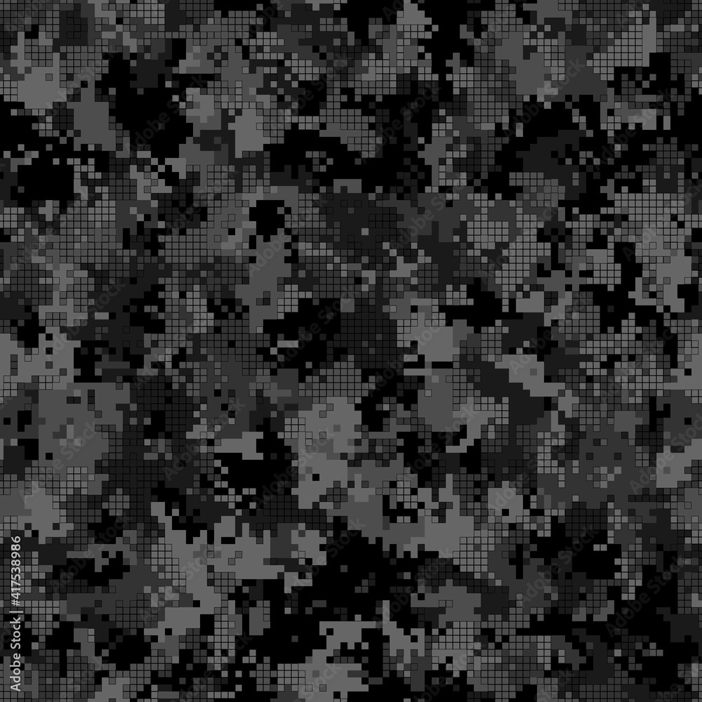 Digital camouflage seamless pattern military geometric camo background ...