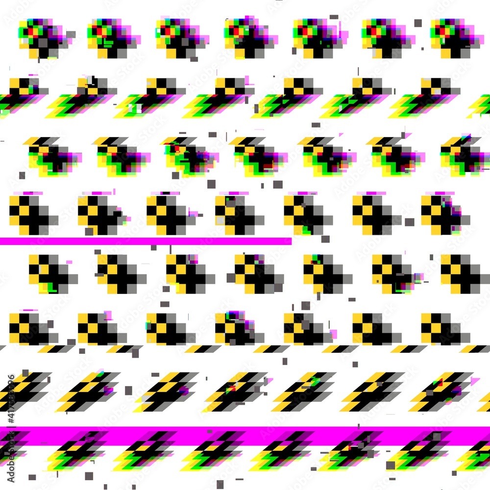 Pixel art, glitch background, pixel pattern 素材庫插圖 | Adobe Stock